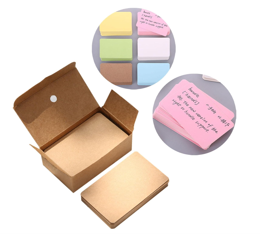 (100pcs) boxed Greeting cardboard message cardboard word card business ...