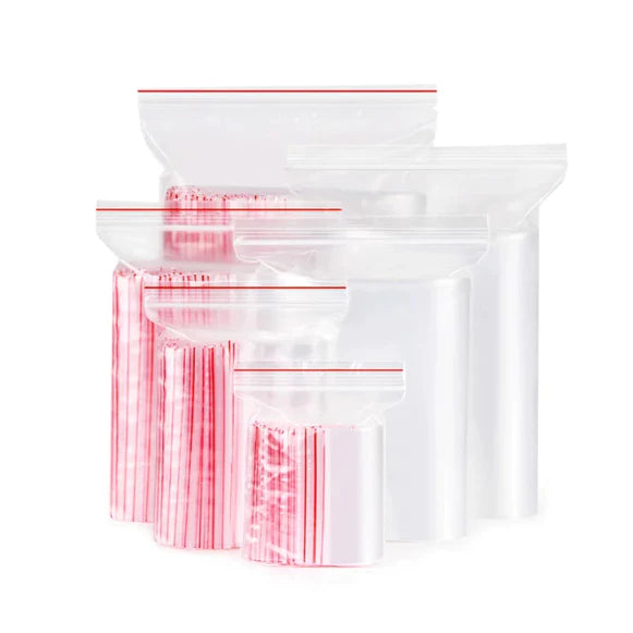 100PCS BIG Resealable Bags Clear Food Storage Package Re-closable Vacu ...
